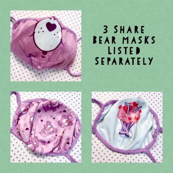 Accessories | Kawaii Share Bear Mask Care Bears Face Mask | Poshmark